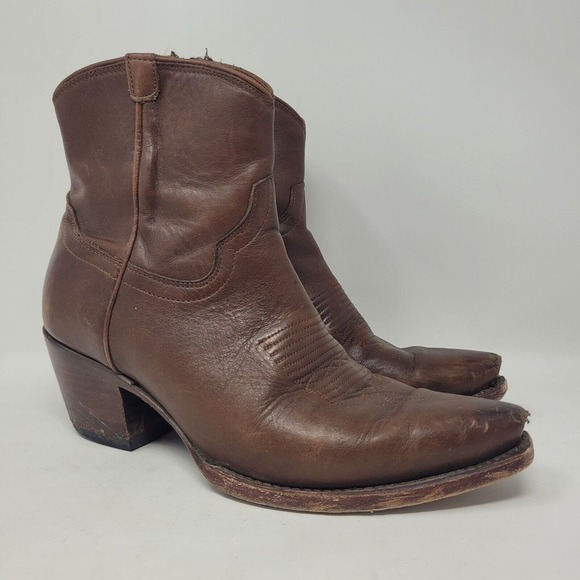 Tecovas | Shoes | Tecovas Boots Womens 85 Brown Leather Daisy Ankle ...